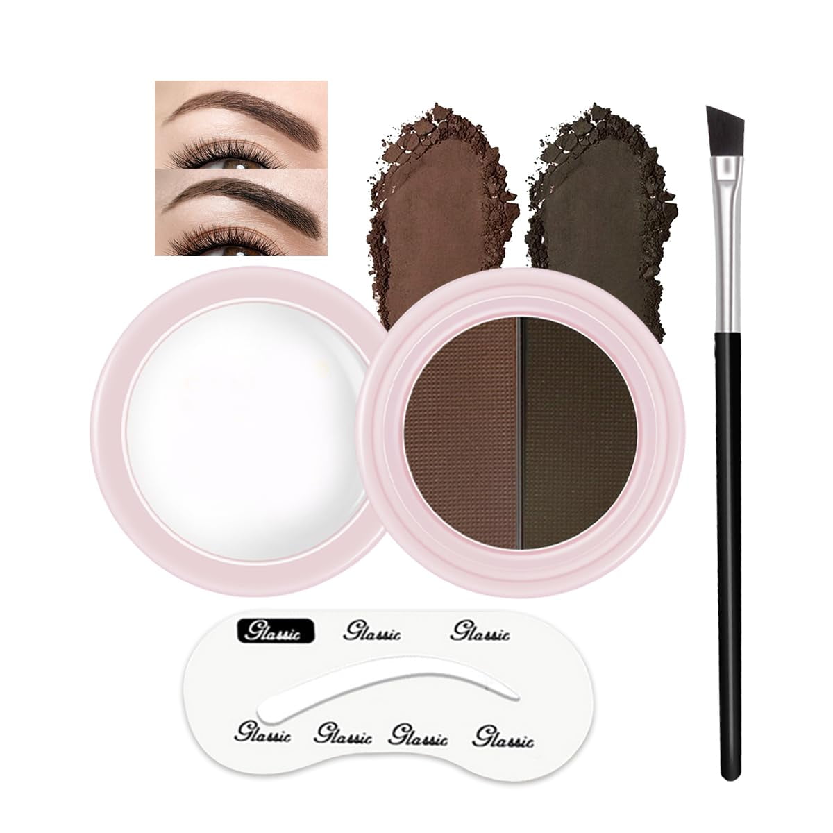 Aaiffey Eyebrow Care Kit 4d Laminated Brow Grooming Kit,Eyebrow Powder ...