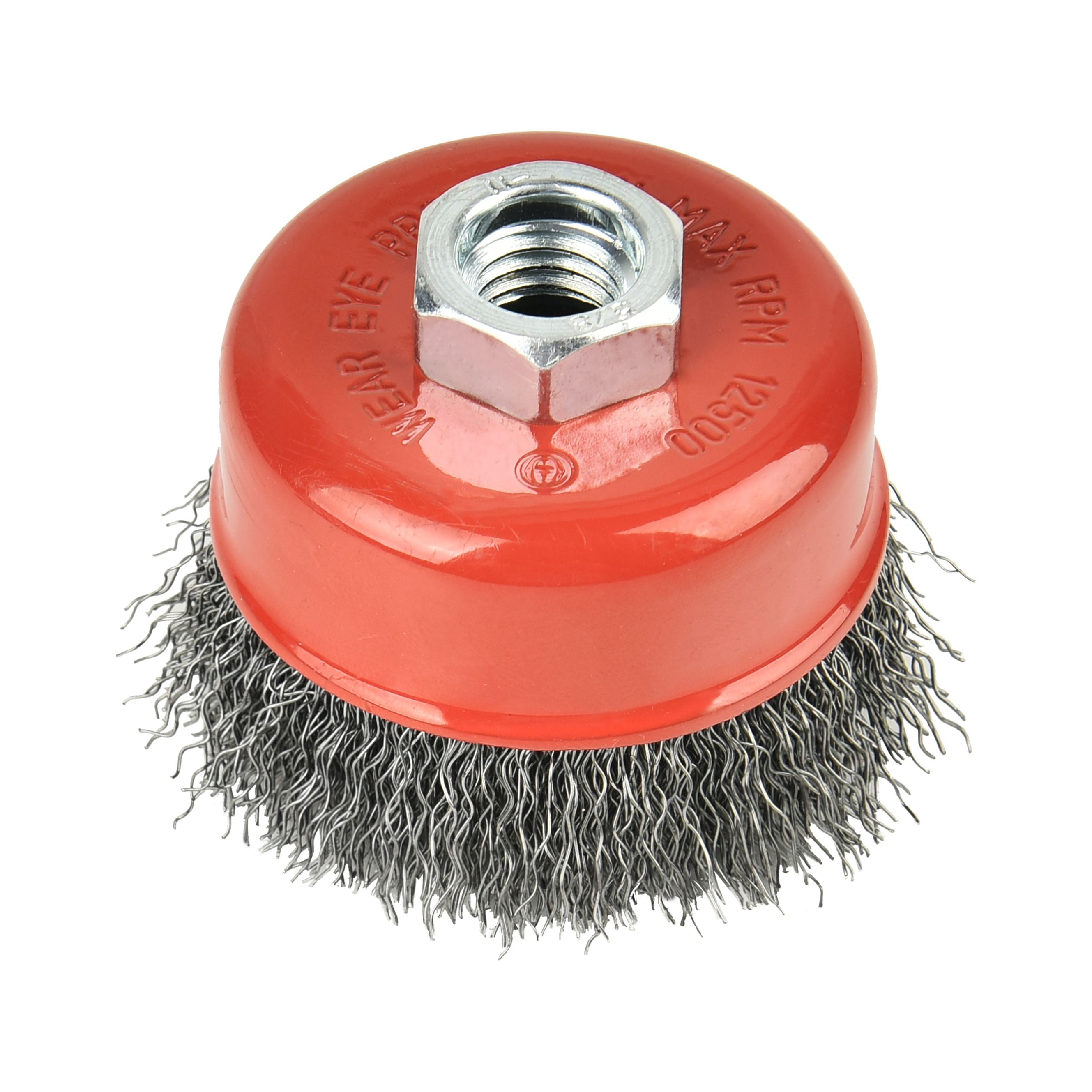 Aain 60 Piece 3 inch Crimped Wire Cup Wheel Brush, Wire Cup Set for ...