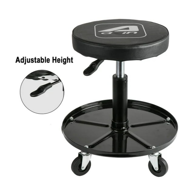 EISEN EQUIPMENT LT012E Heavy Duty Roller Seat, Adjustable Rolling Stool ...