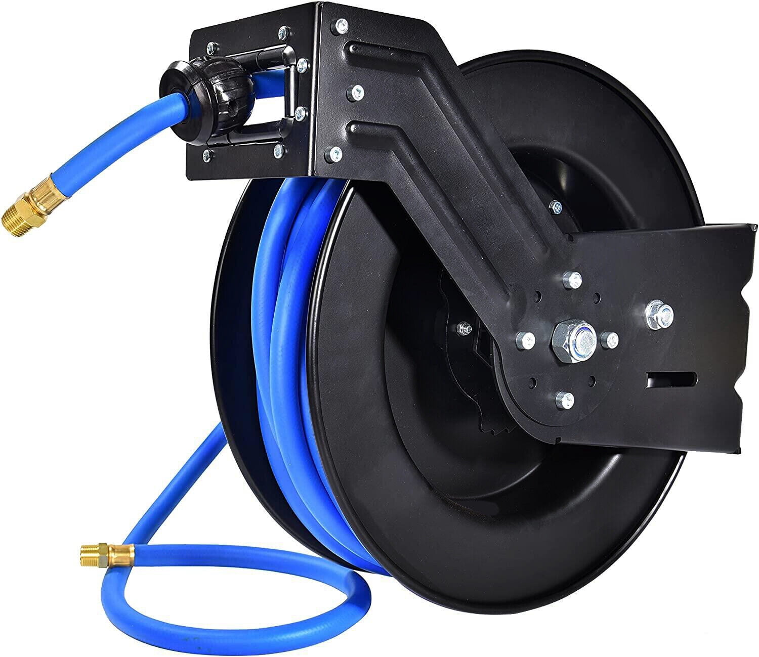 Aain Premium Heavy-Duty Air Hose Reel 1/2 in x 50 ft Wall Mount, Retractable - Walmart.com