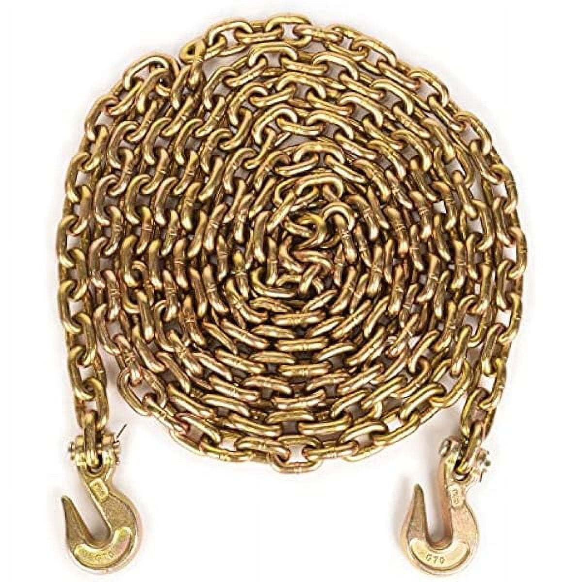 Aain Transport Tow Chain 3/8" Heavy Duty Log Chains with Hooks Grade 80 ...