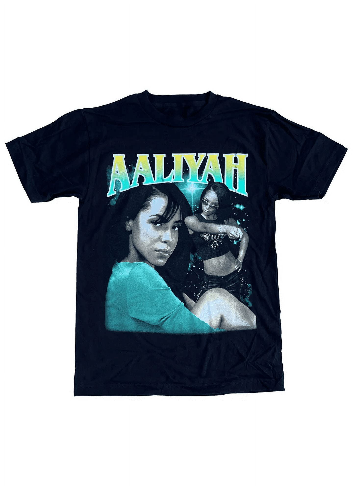 Aaliyah Green Graphic Tee - Walmart.com