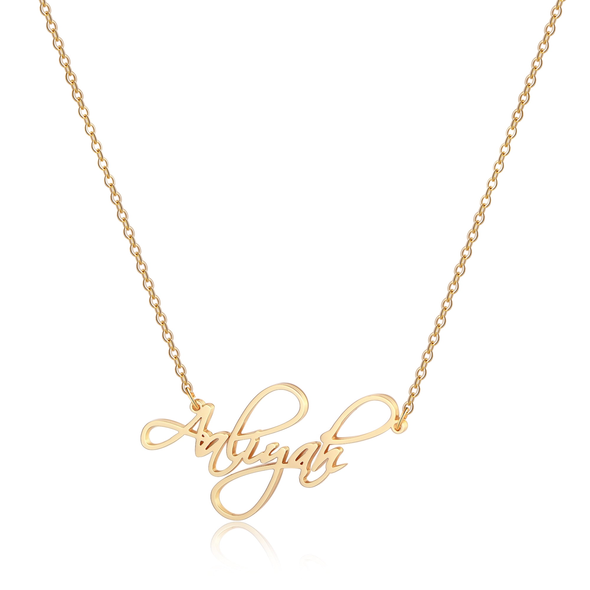 Aaliyah Necklace Personalized, 14K Gold Filled Ivy Name Necklace ...