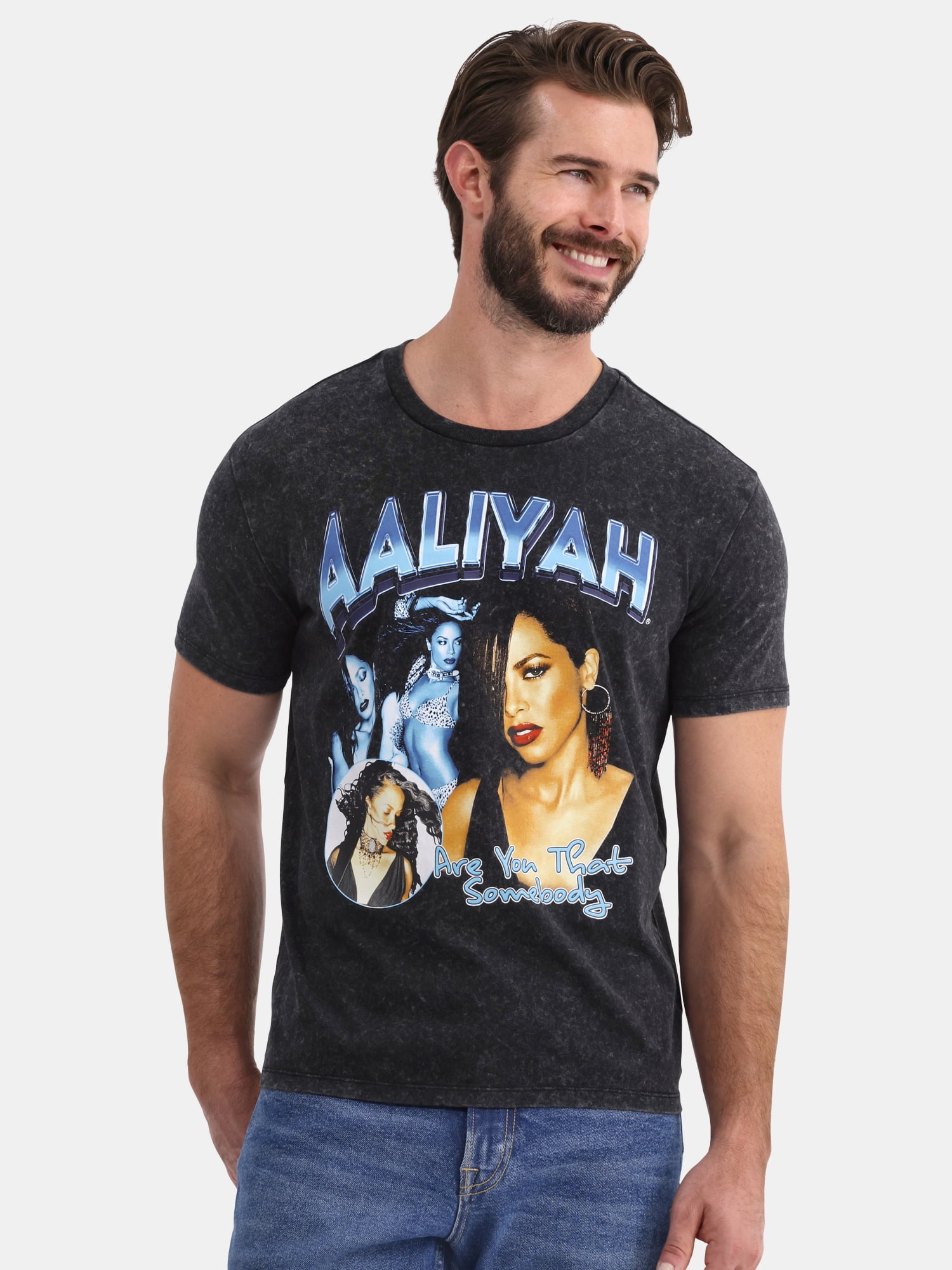 Aaliyah Women’s Acid Wash Graphic Tee, Sizes XXS-XXL - Walmart.com