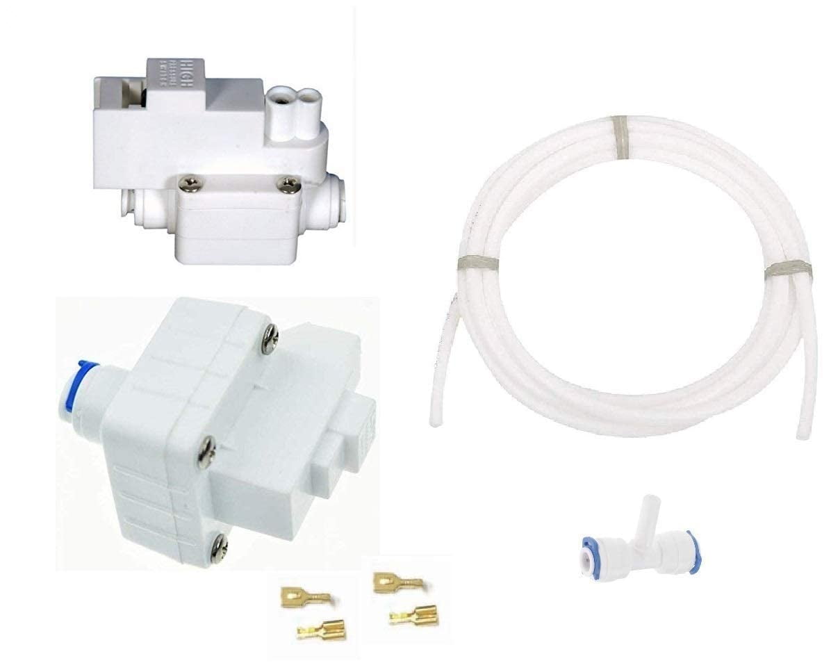 Aameria RO High Pressure Switch HPS Low Pressure Switch LPS Set with 3 Meter 14 inch Pipe Tube ...