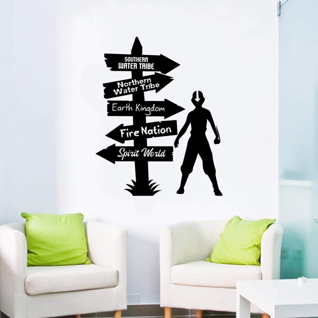 Aang Silhouette Avatar Air Bender Pathway Signage Northern Water Tribe ...