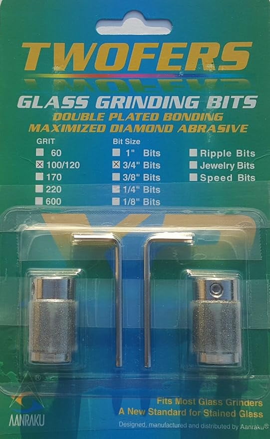 Aanraku 3/4" TWOFERS 2 bit set - 100/120 regular grit - Walmart.com
