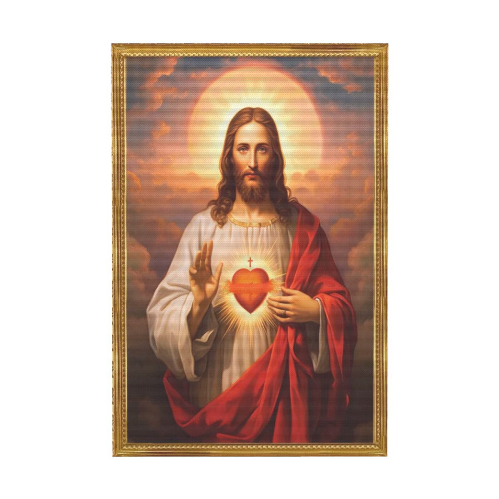 Aaoeni Captivating Religious Art: Jesus with Sacred Heart, Excellent ...