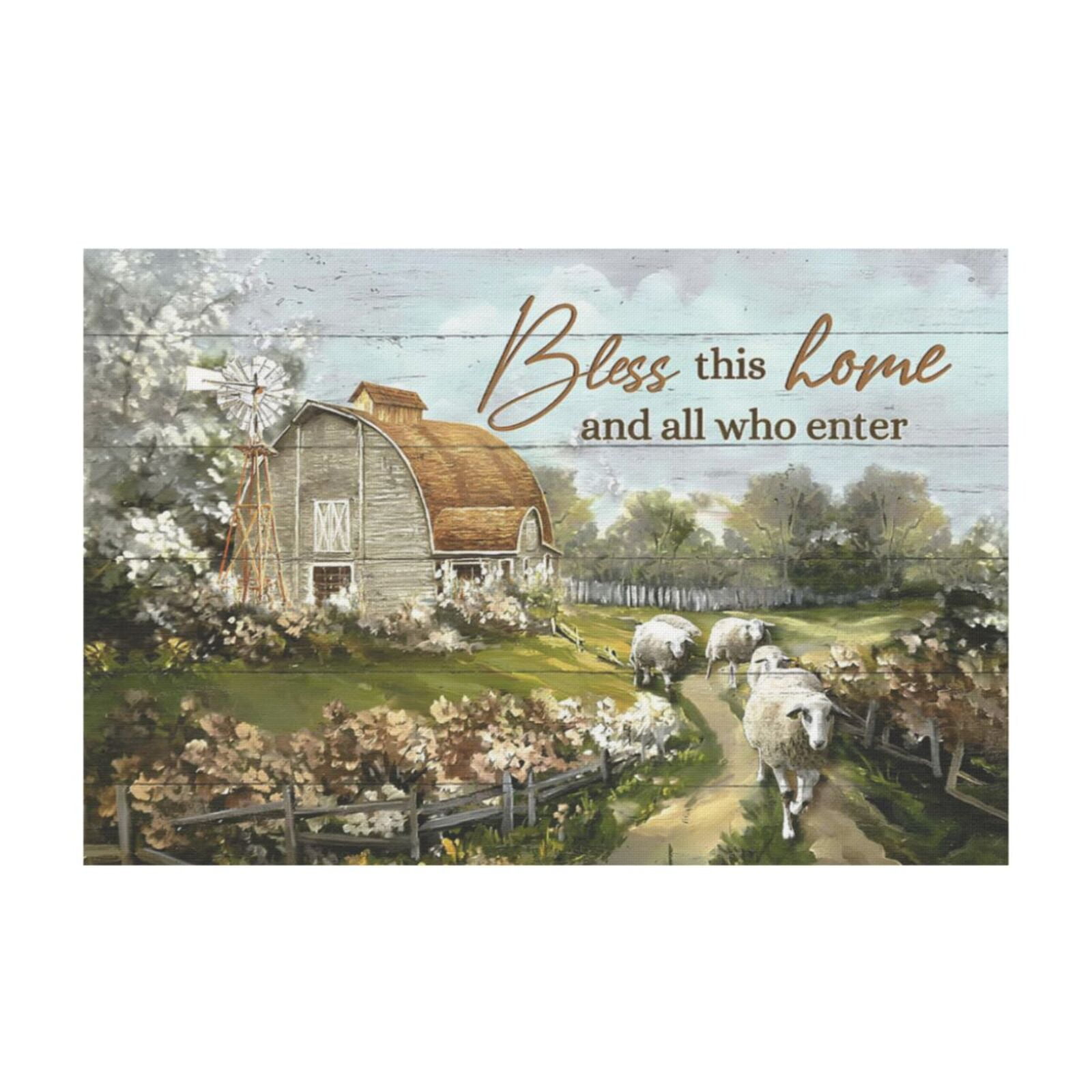 Aaoeni Captivating Rustic - themed Canvas Art - Charming Farm Scene ...