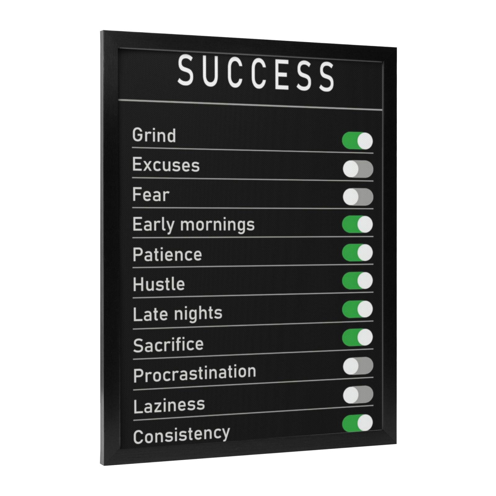 Aaoeni Motivational 'Keys to Success' Canvas Poster - Inspiring Office ...
