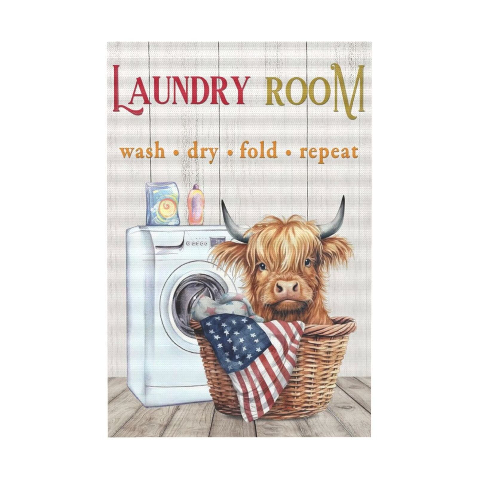 Aaoeni Quirky Laundry Room Art: Fun, Rustic, and Unique. Perfect for ...