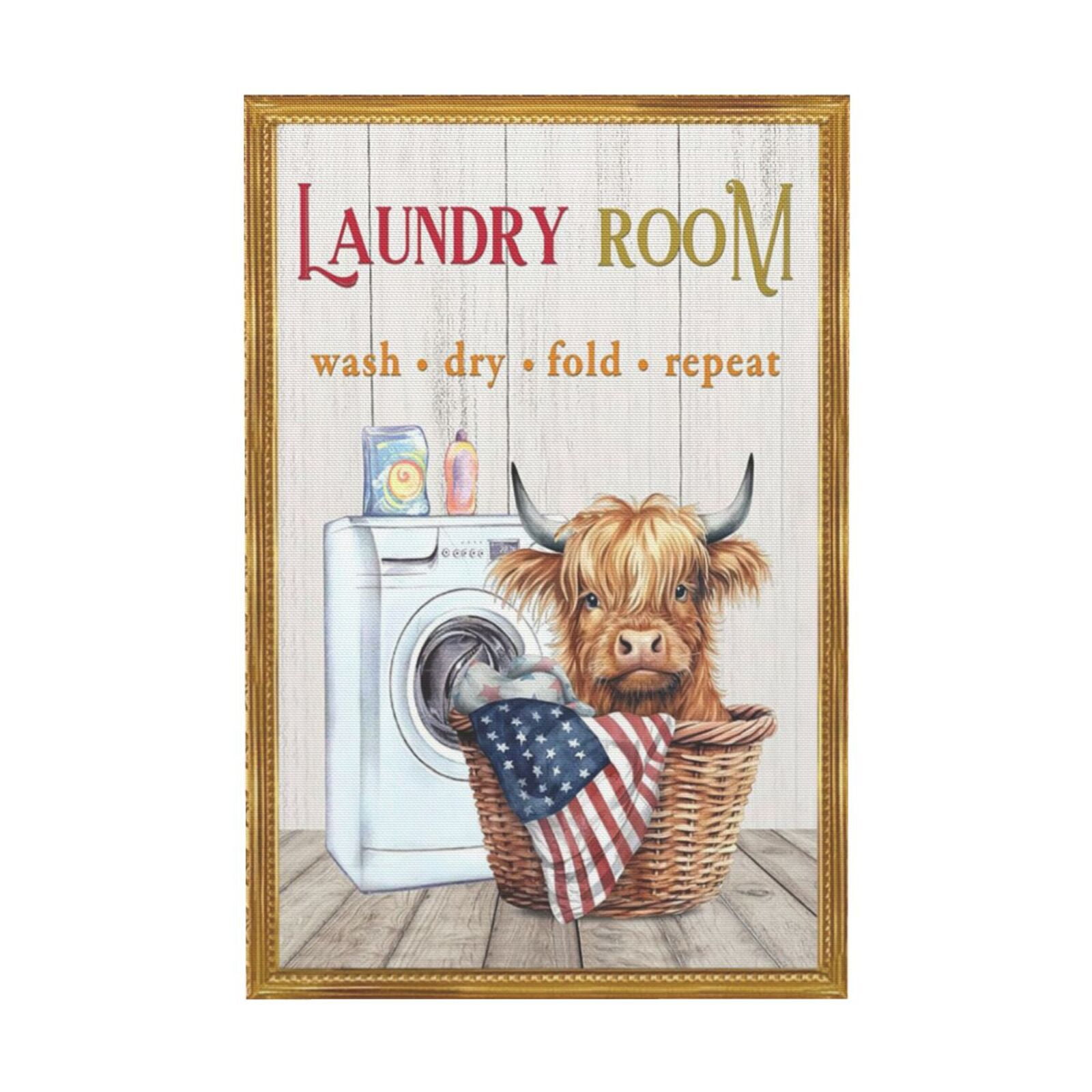 Aaoeni Quirky Laundry Room Art: Fun, Rustic, and Unique. Perfect for ...