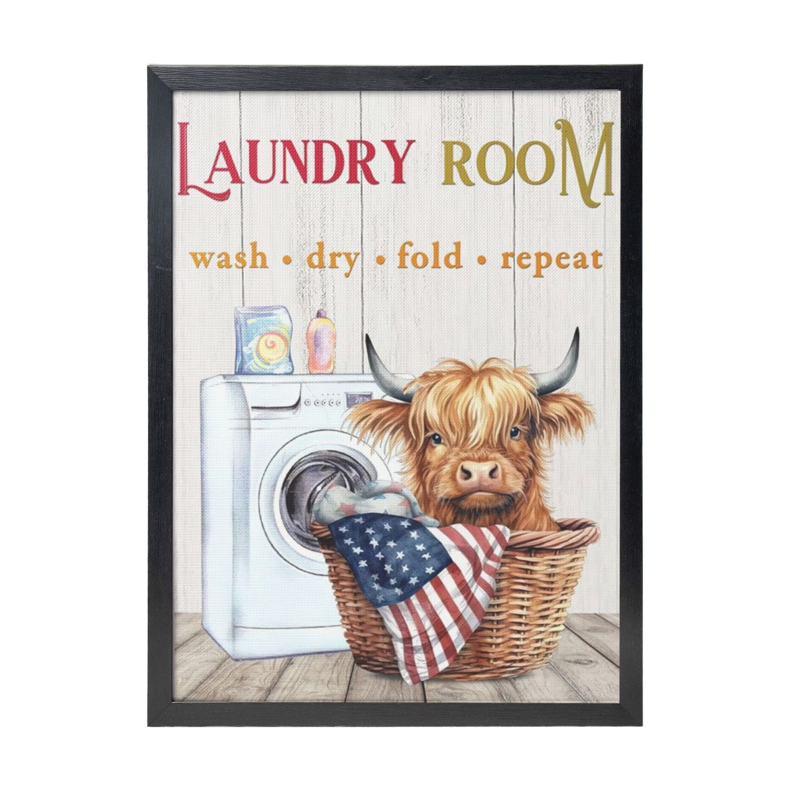 Aaoeni Quirky Laundry Room Art: Fun, Rustic, and Unique. Perfect for ...