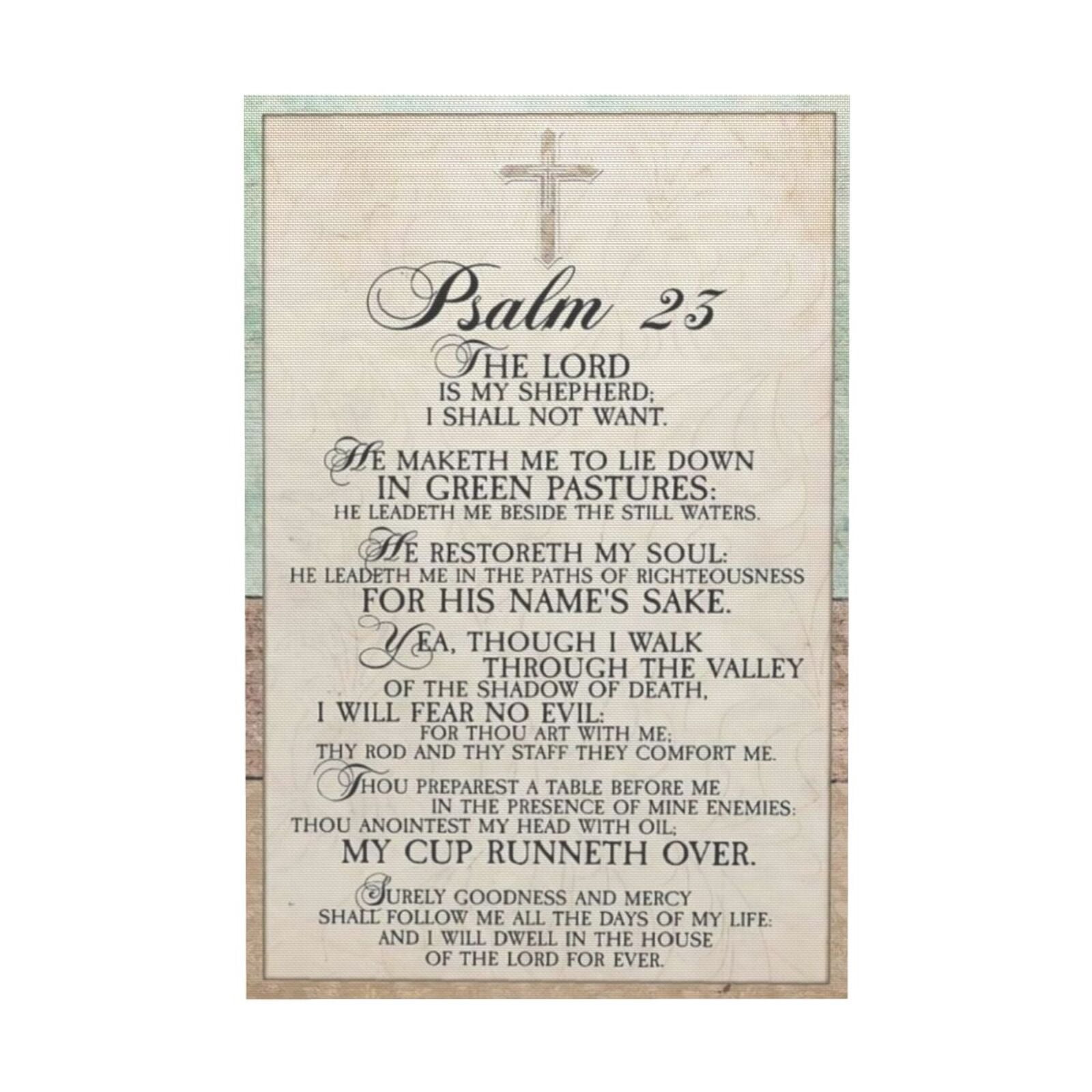 Aaoeni Spirit - Lifting: Psalm 23 Canvas, Religious Wall Art for ...