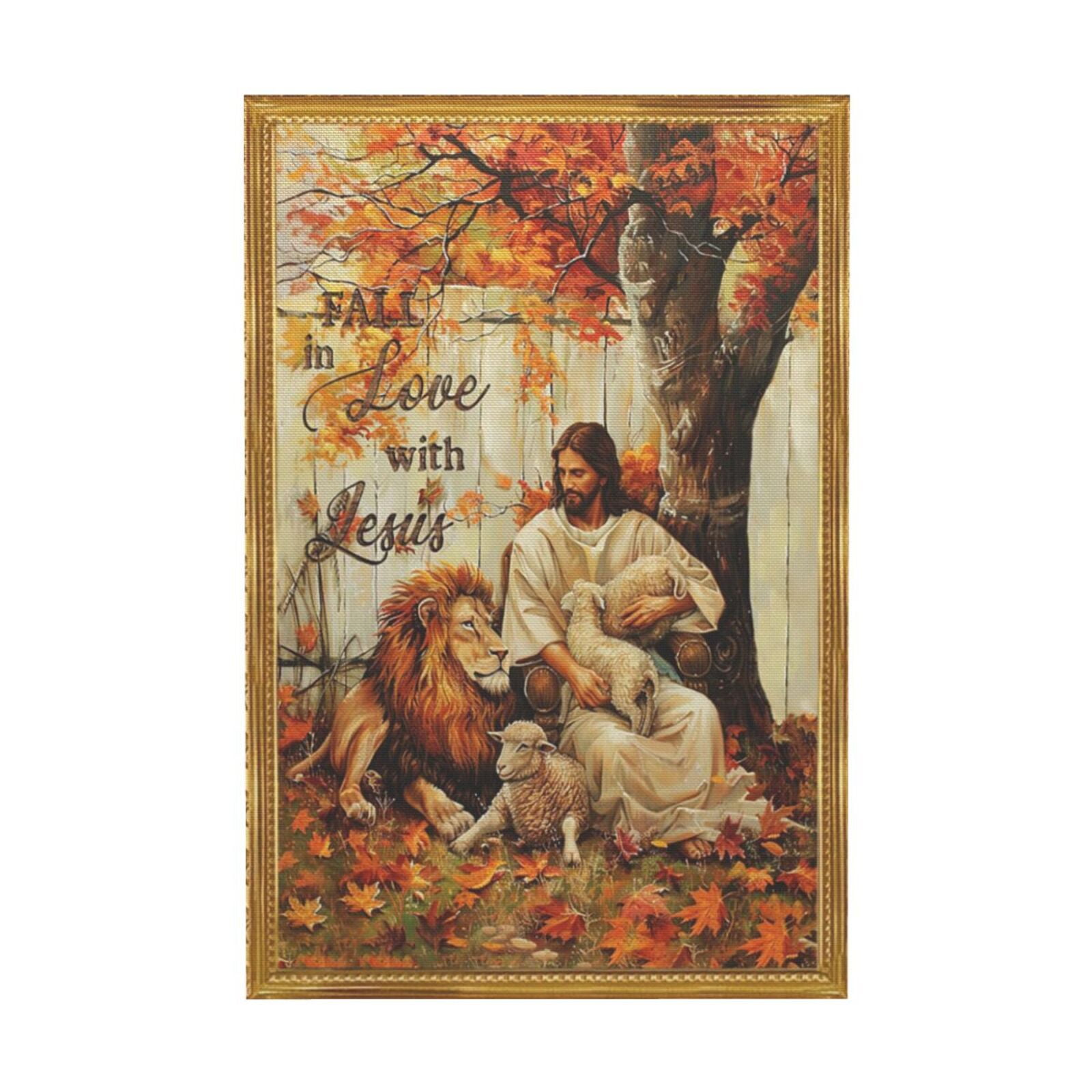 Aaoeni Spiritual Autumn Jesus Art: Inspiring, Serene, and Beautiful ...