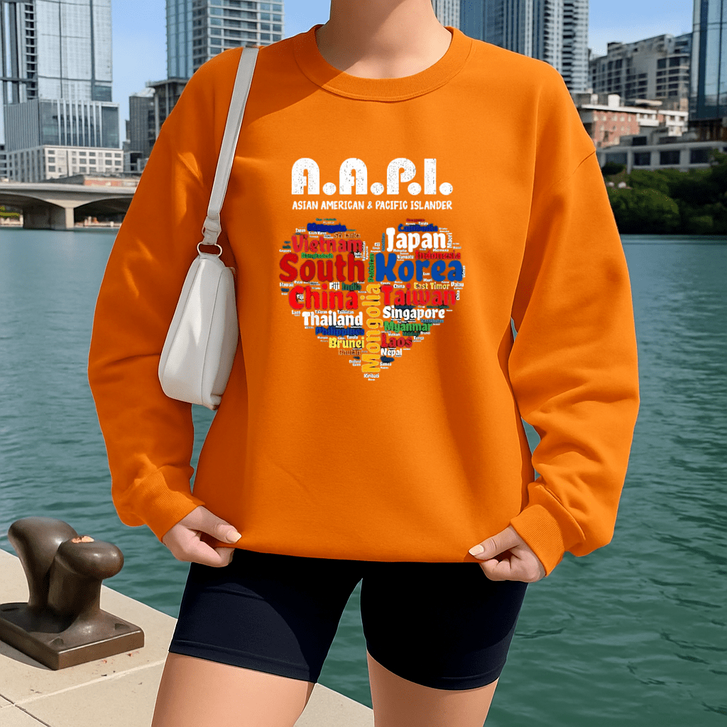 Aapi Asian American Pacific Islander Heritage Month Heart Sweatshirt ...