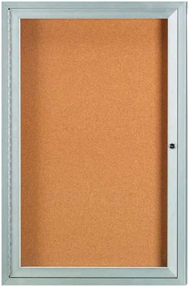 Aarco Products 24"x18" 1-Door Indoor Enclosed Bulletin Board with ...