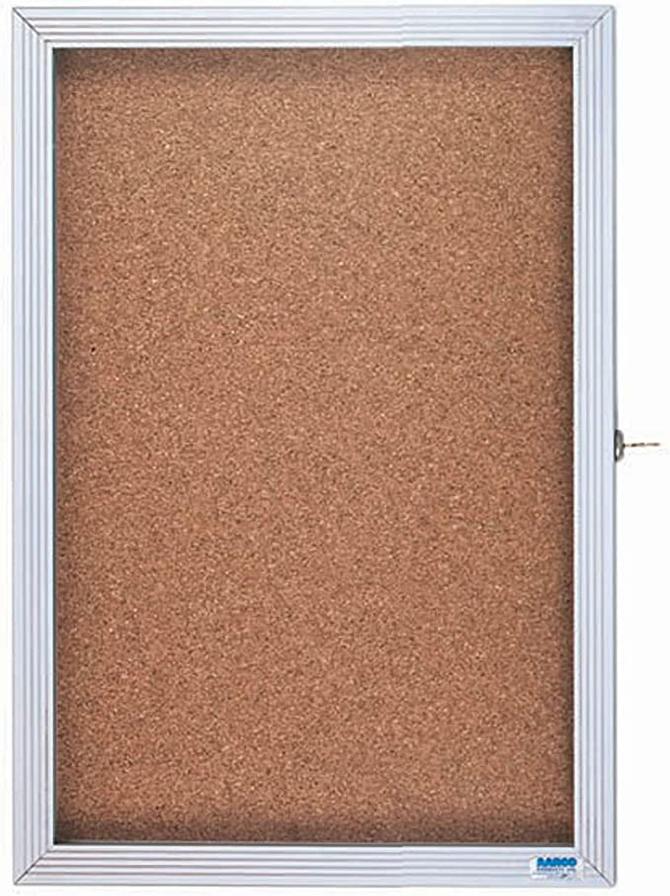 Aarco Products 24"x18" 1-Door Indoor Enclosed Bulletin Board with ...