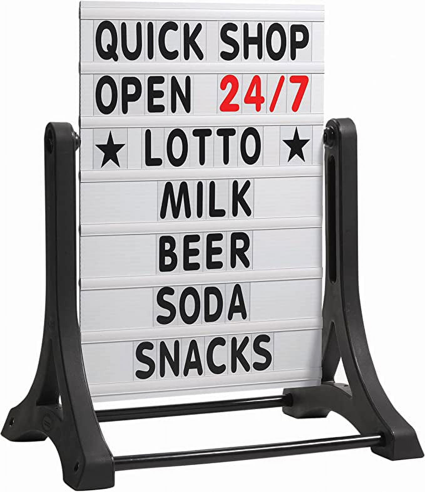 "Aarco 36""x24"" Frameless Double Sided Sidewalk Sign with Changeable ...