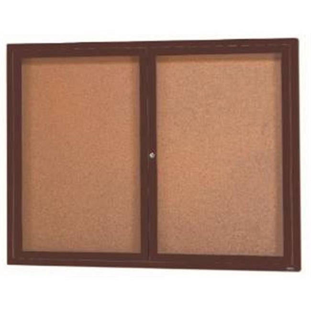 Aarco Products Aluminum Framed Enclosed Bulletin Board, Bronze Anodized ...