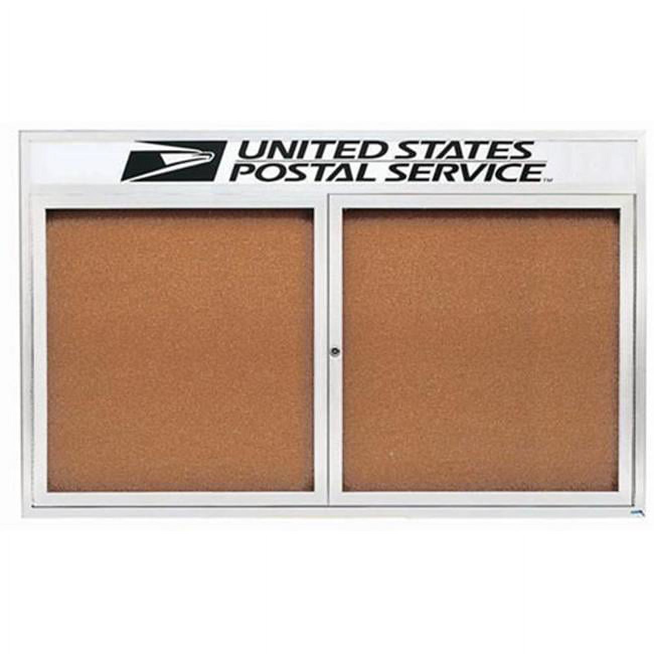 Aarco Products Enclosed Aluminum Bulletin Board with Header - White ...