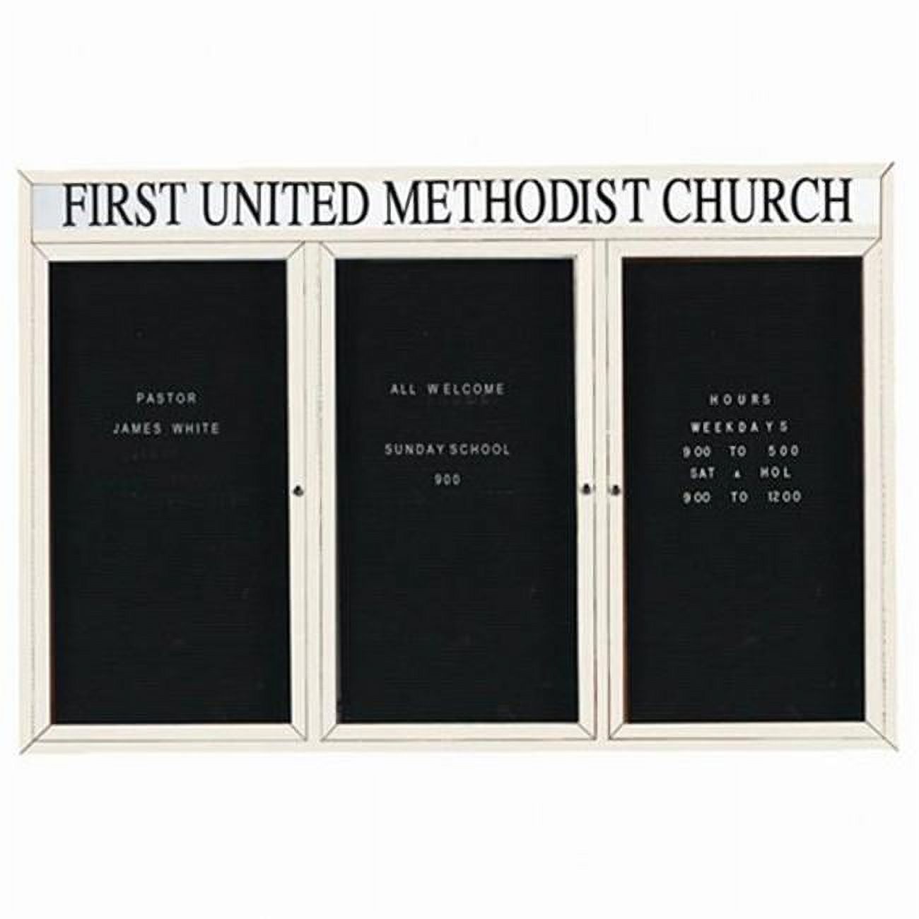 Aarco Products OADC4872-3HW 3-Door Outdoor Enclosed Directory Cabinet ...