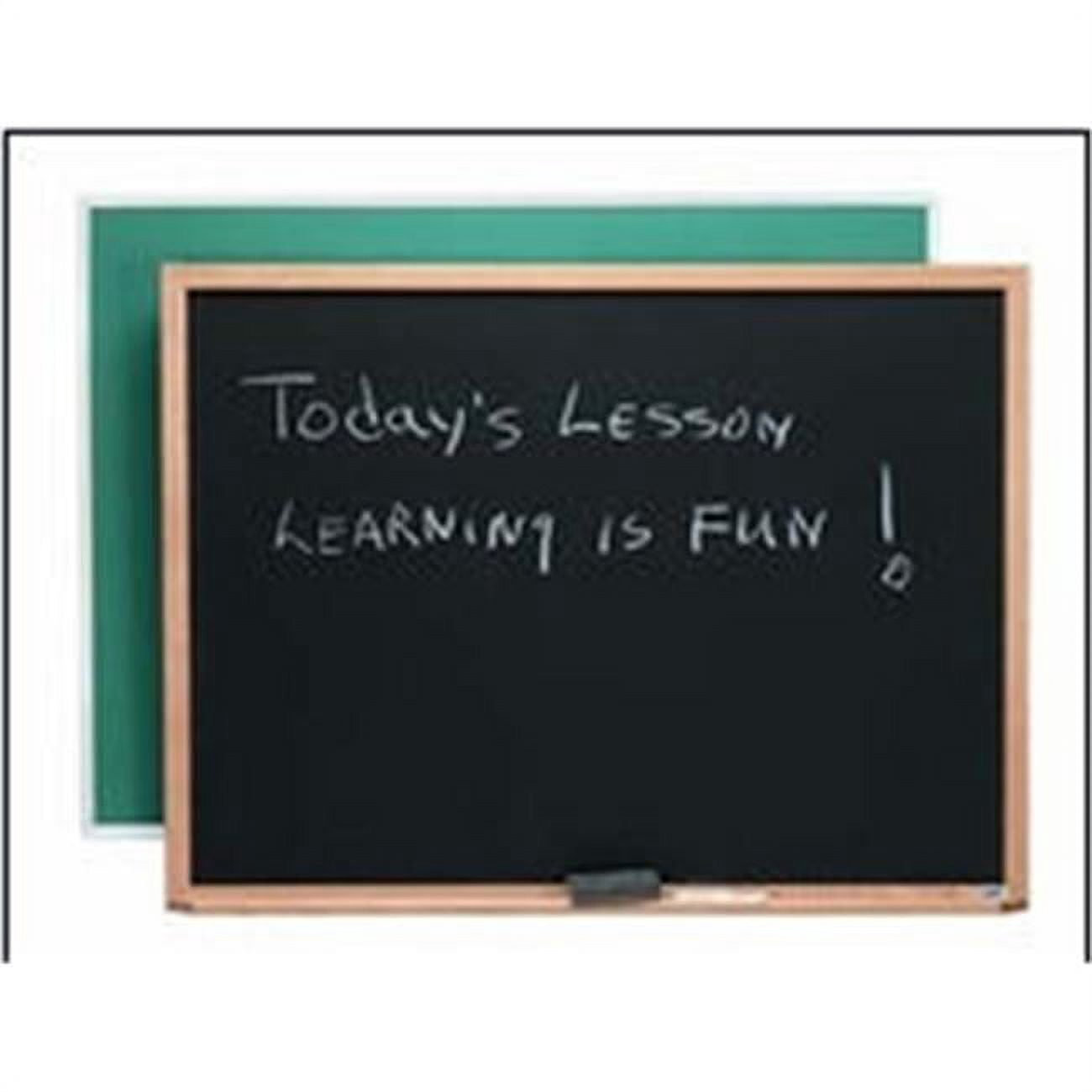 Aarco Products OS4872S Porcelain on Steel Chalkboard Red Oak Frame ...