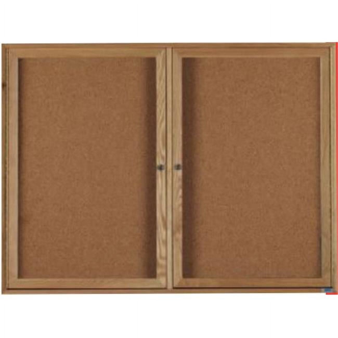 Aarco Products WBC3660R Enclosed Bulletin Board Walnut Frame - Walmart.com