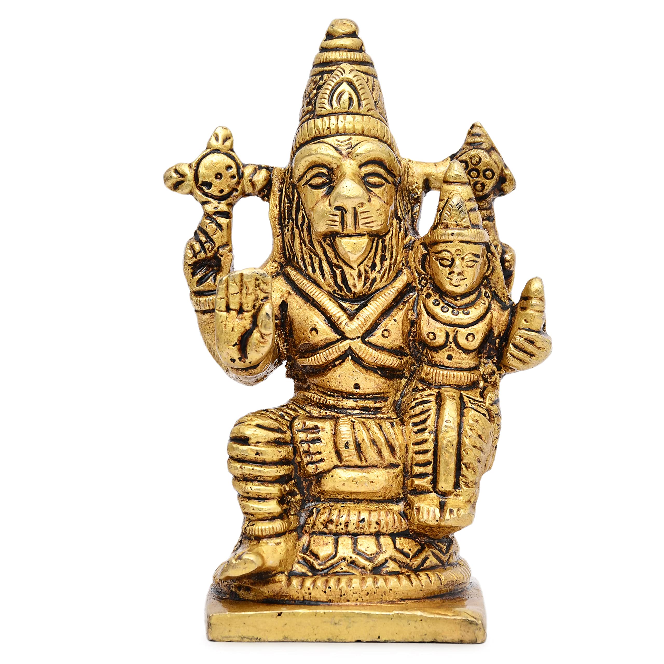 AargKraft™ Brass Narsimha Narsingha Narsing with Lakshmi Laxmi Murti ...