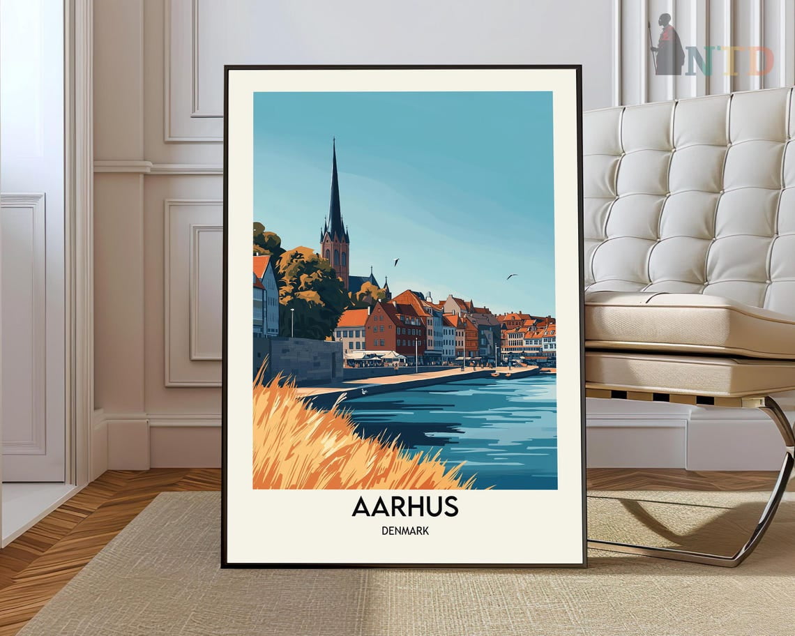 Aarhus Print, Aarhus Poster, Aarhusaarhus Travel Print, Aarhus Art ...