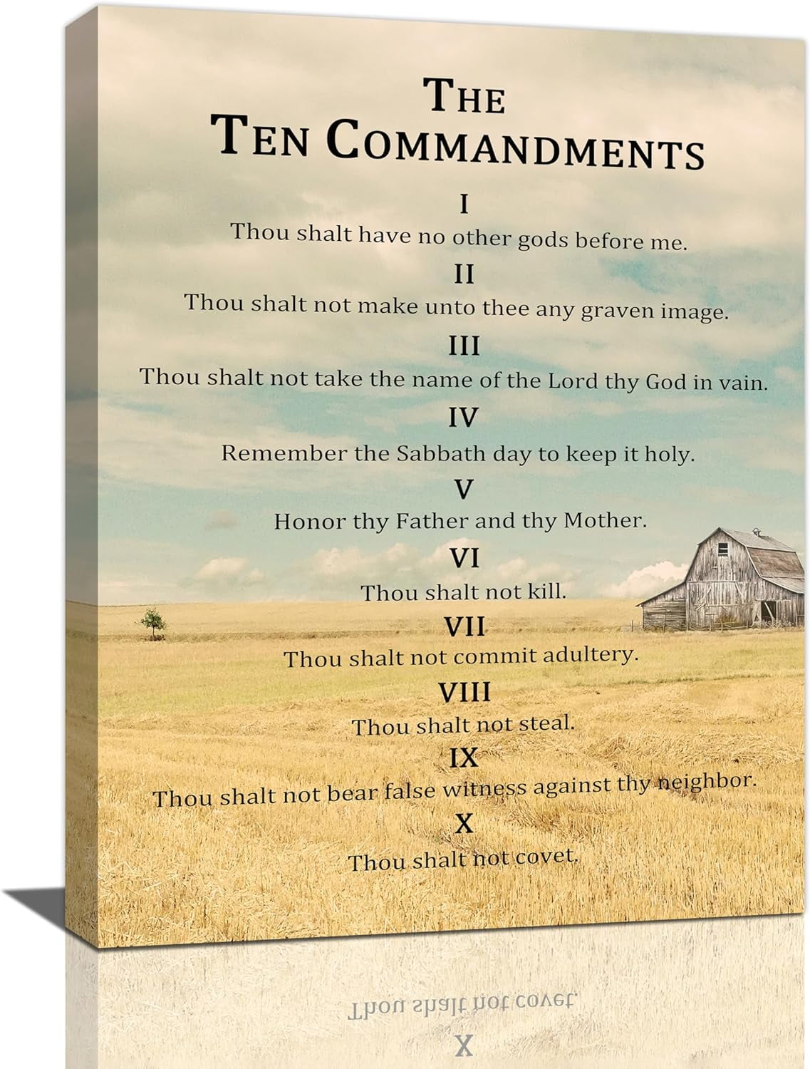 Aaroca 10 Commandments Wall Art Ten Commandments Canvas Prints Bible ...
