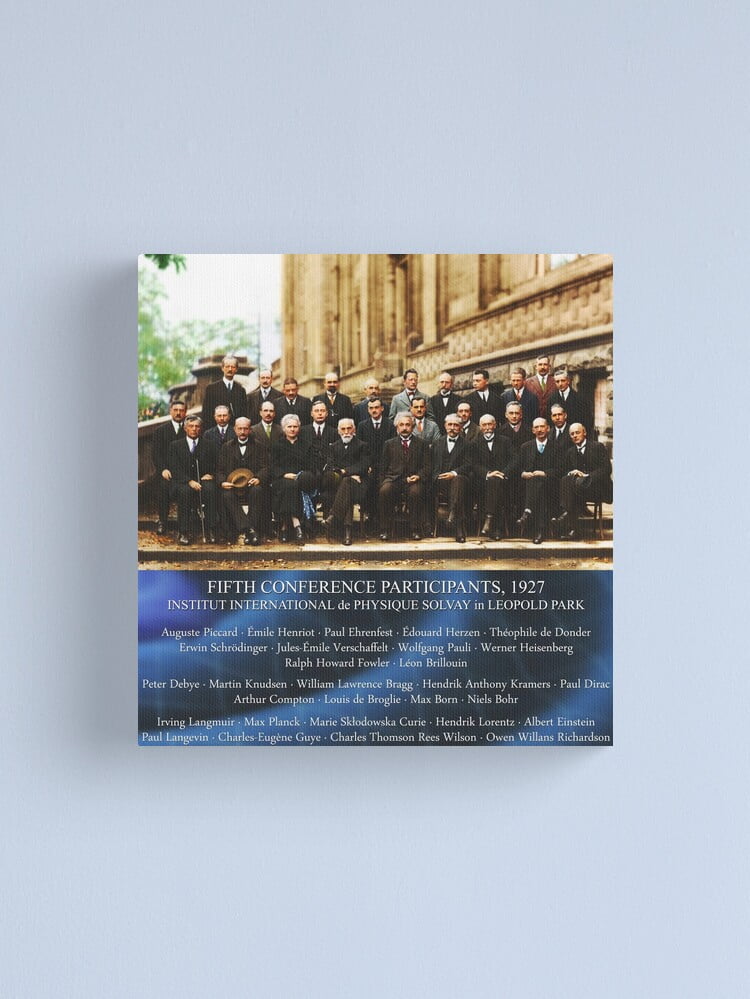 Aaroca 1927 Solvay Conference (LISA wave bg), posters, prints Canvas ...