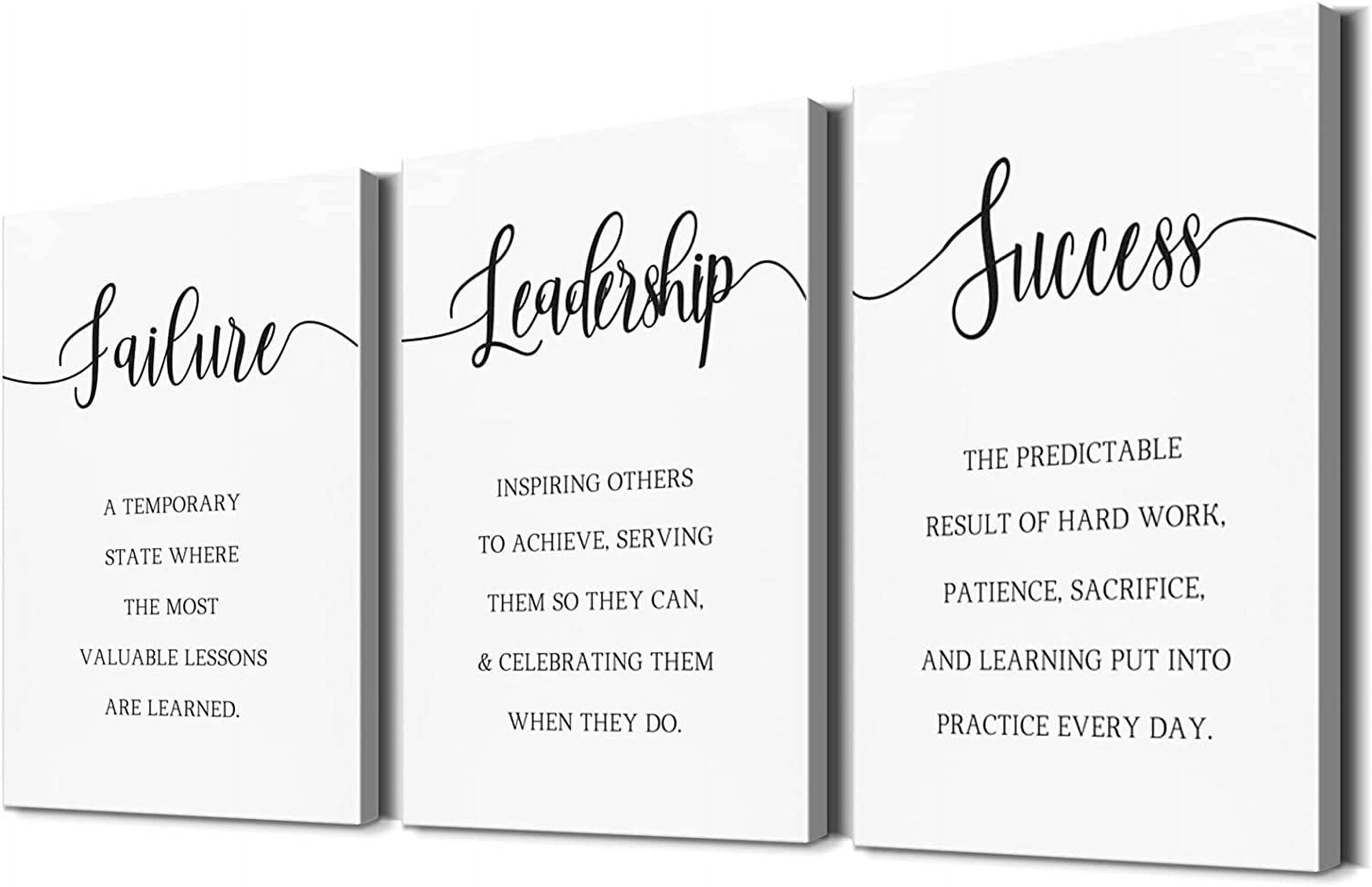 Aaroca 3 Piece Motivational Wall Art Motivational Poster Failure ...