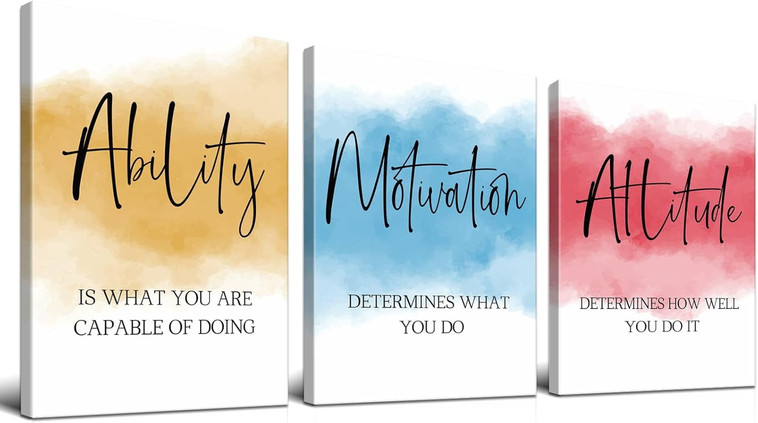 Aaroca 3 Piece Positive Affirmations Wall Decor Motivational Poster ...