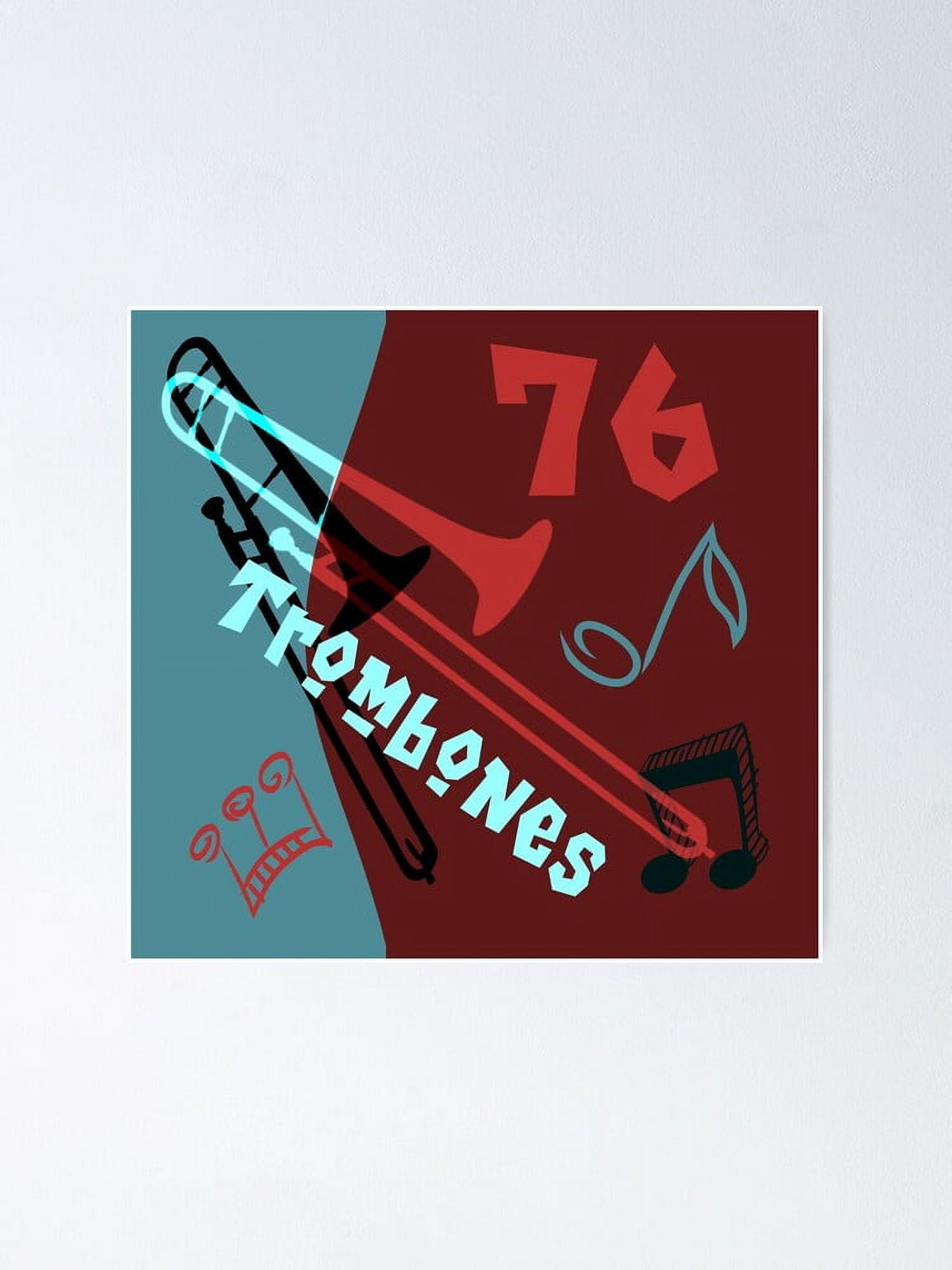 Aaroca 76 Trombones Unframed Canvas Unique Wall Decor for Modern Home ...