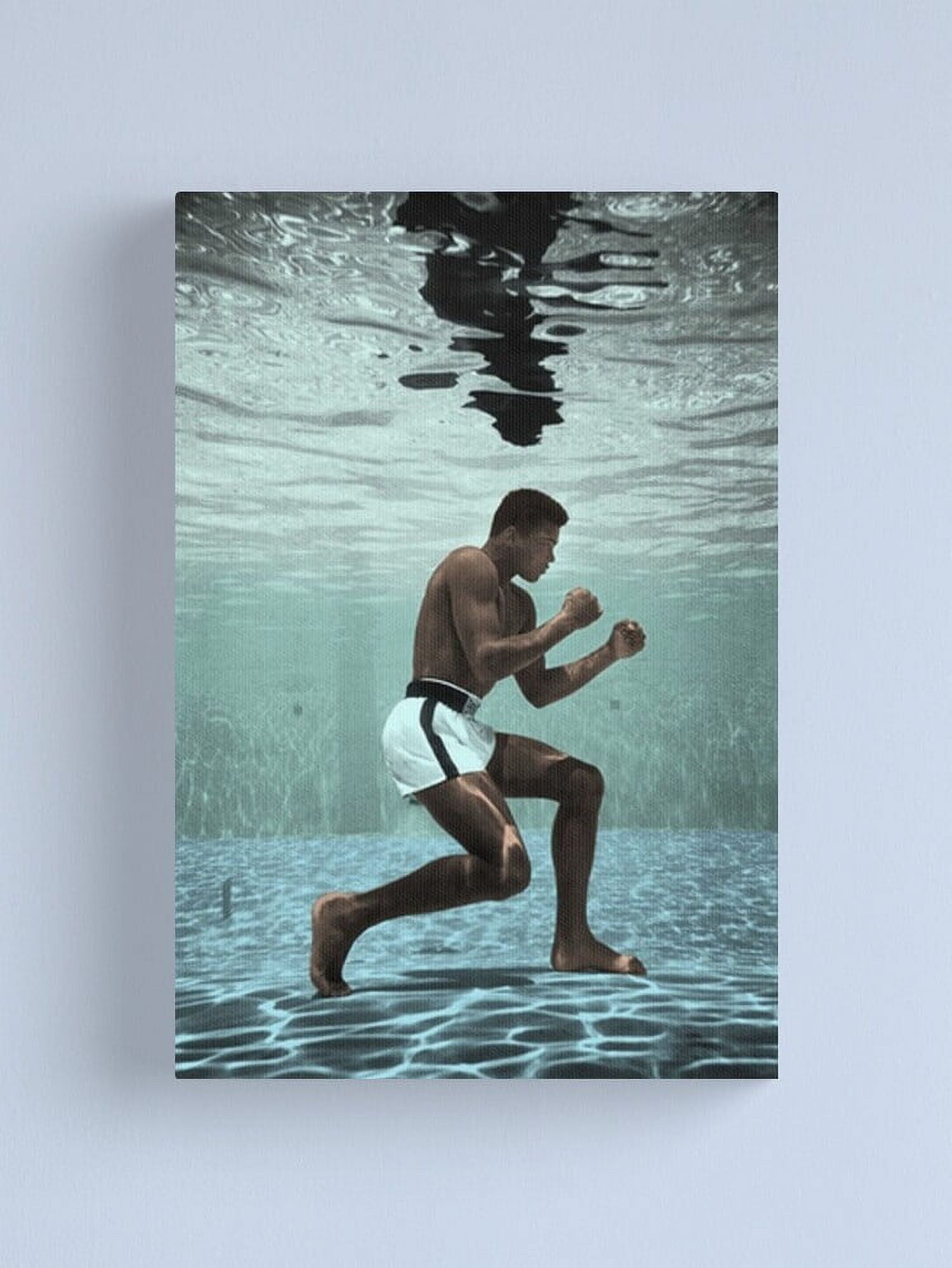 Aaroca Ali Under Water Boxing Canvas Print (Unframed) Classic ...