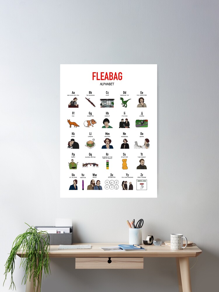 Aaroca Alphabet Fleabag A-Z Poster Poster Classic Decoration for Office ...