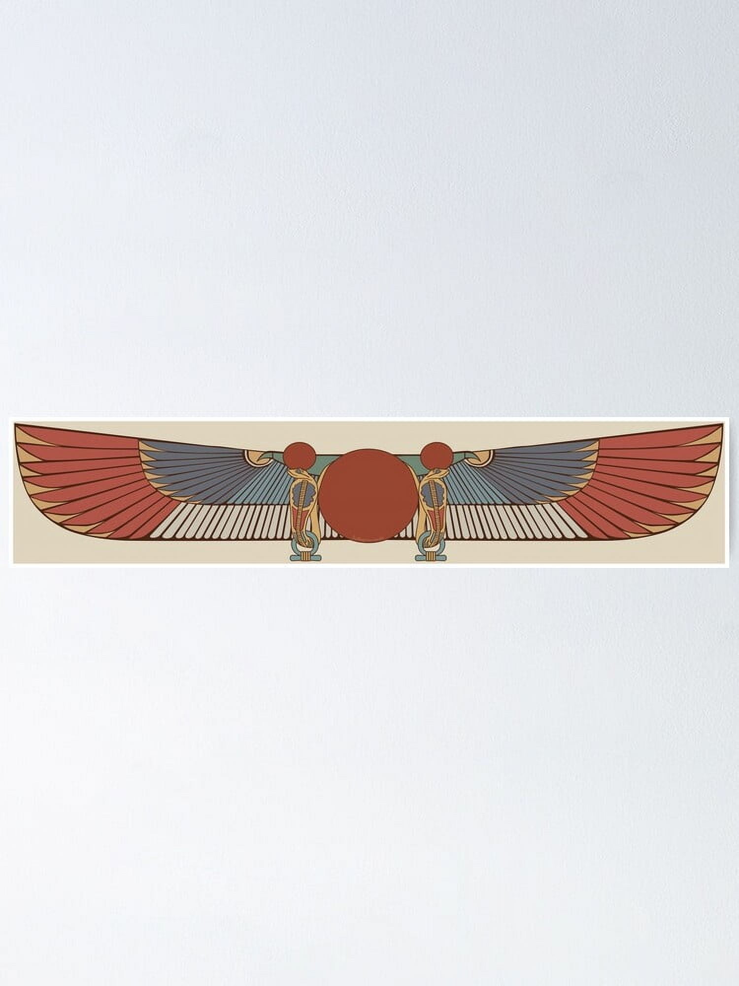 Aaroca Ancient Egyptian Winged Sun Disk Poster Classic Decoration for ...