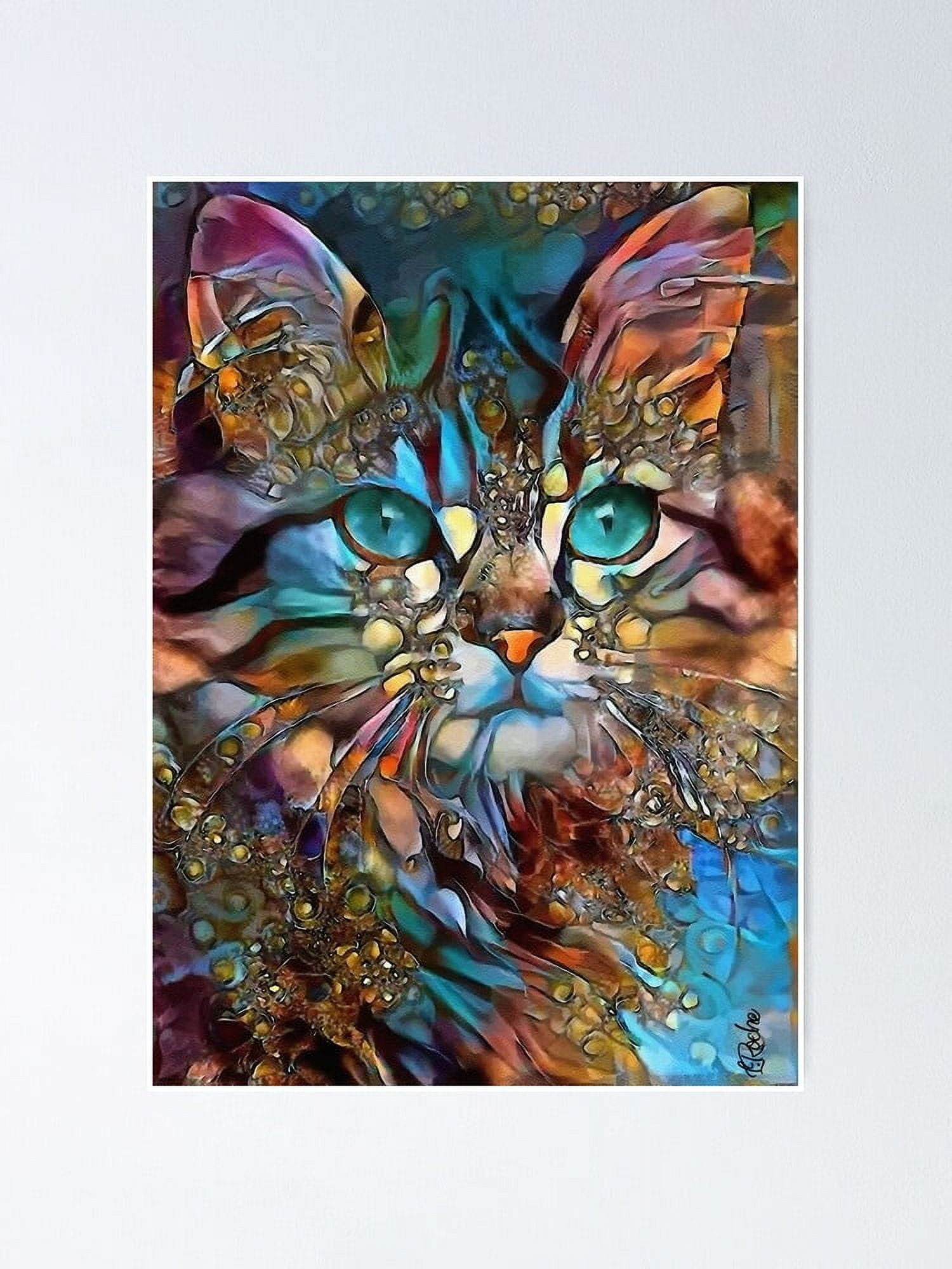 Aaroca Andyna, cat, chat, cat, lea roche paintings Poster Classic ...