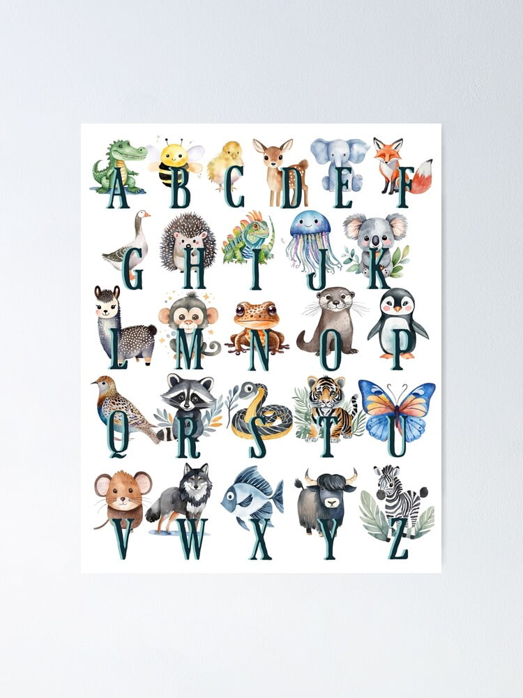 Aaroca Animal ABCs Poster Painting Artwork Modern Home Decorations ...