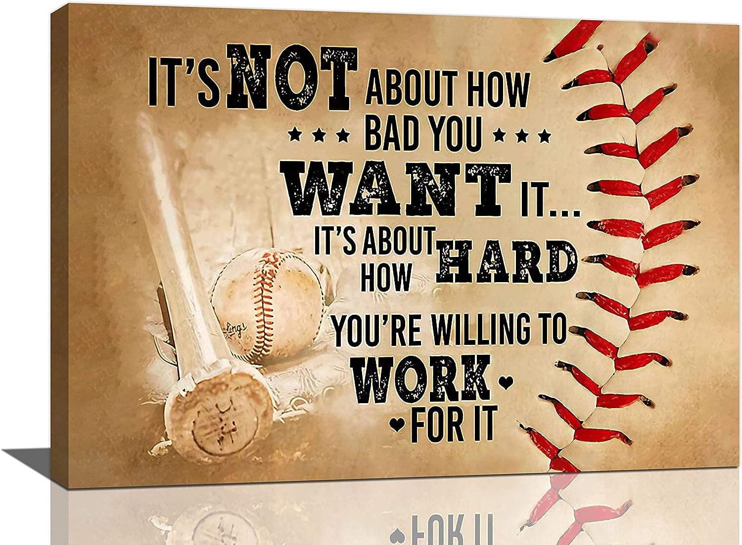 Aaroca Baseball Wall Art Inspirational Sport Theme Wall Decor ...