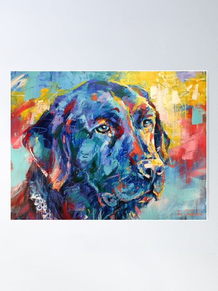 Aaroca Black Labrador Poster Canvas Poster - Modern Wall Art for Home ...