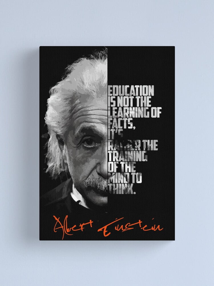 Aaroca Black and white Albert Einstein quote poster. Canvas Print ...