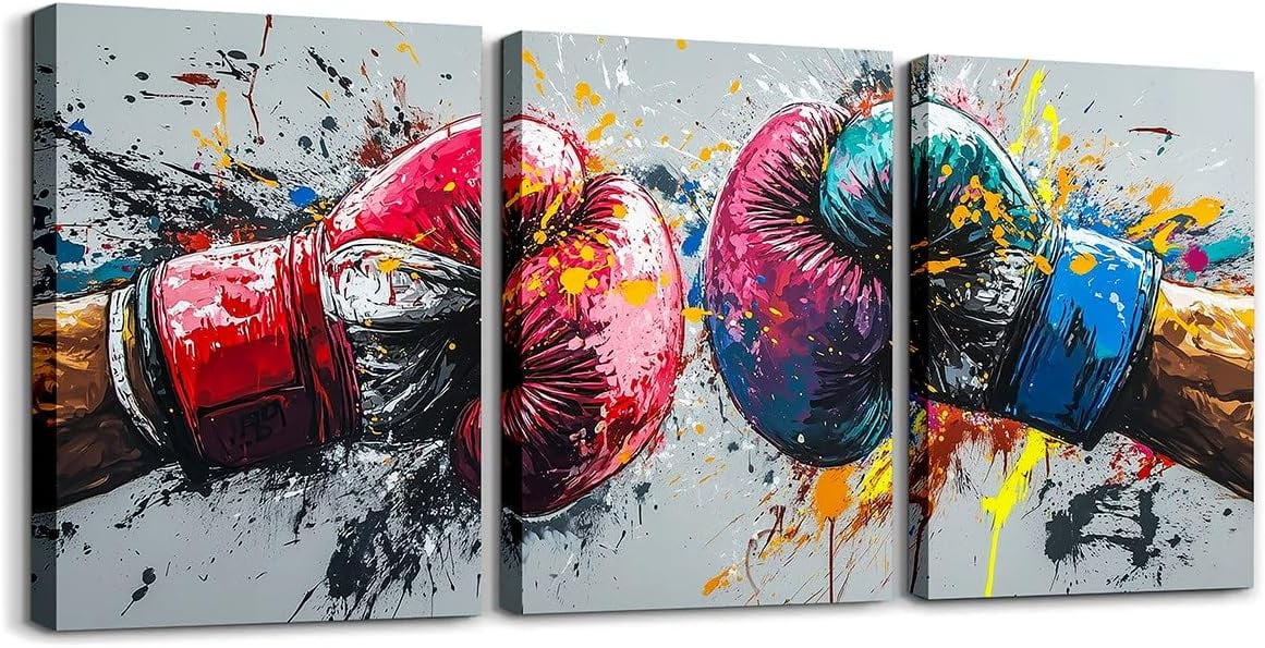 Aaroca Boxing Poster, Boxing Sports Colorful Canvas Paintings Boxing ...