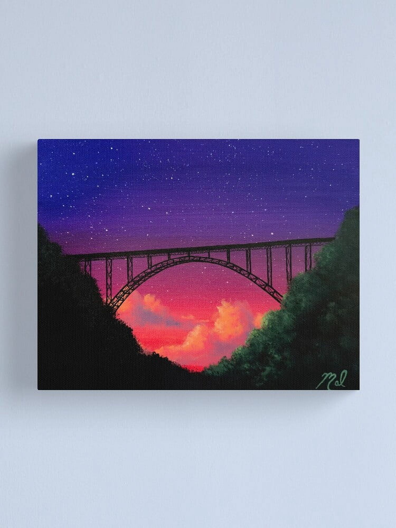 Aaroca Bridge Canvas Print (Unframed) Classic Decoration for Office ...
