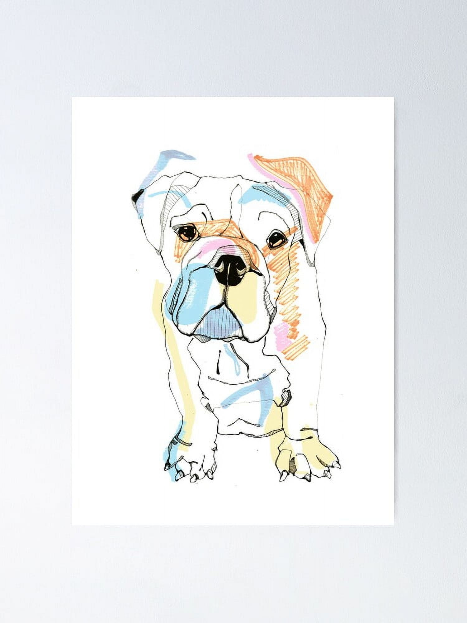 Aaroca Bulldog Poster Classic Decoration for Office Modern Home Wall ...