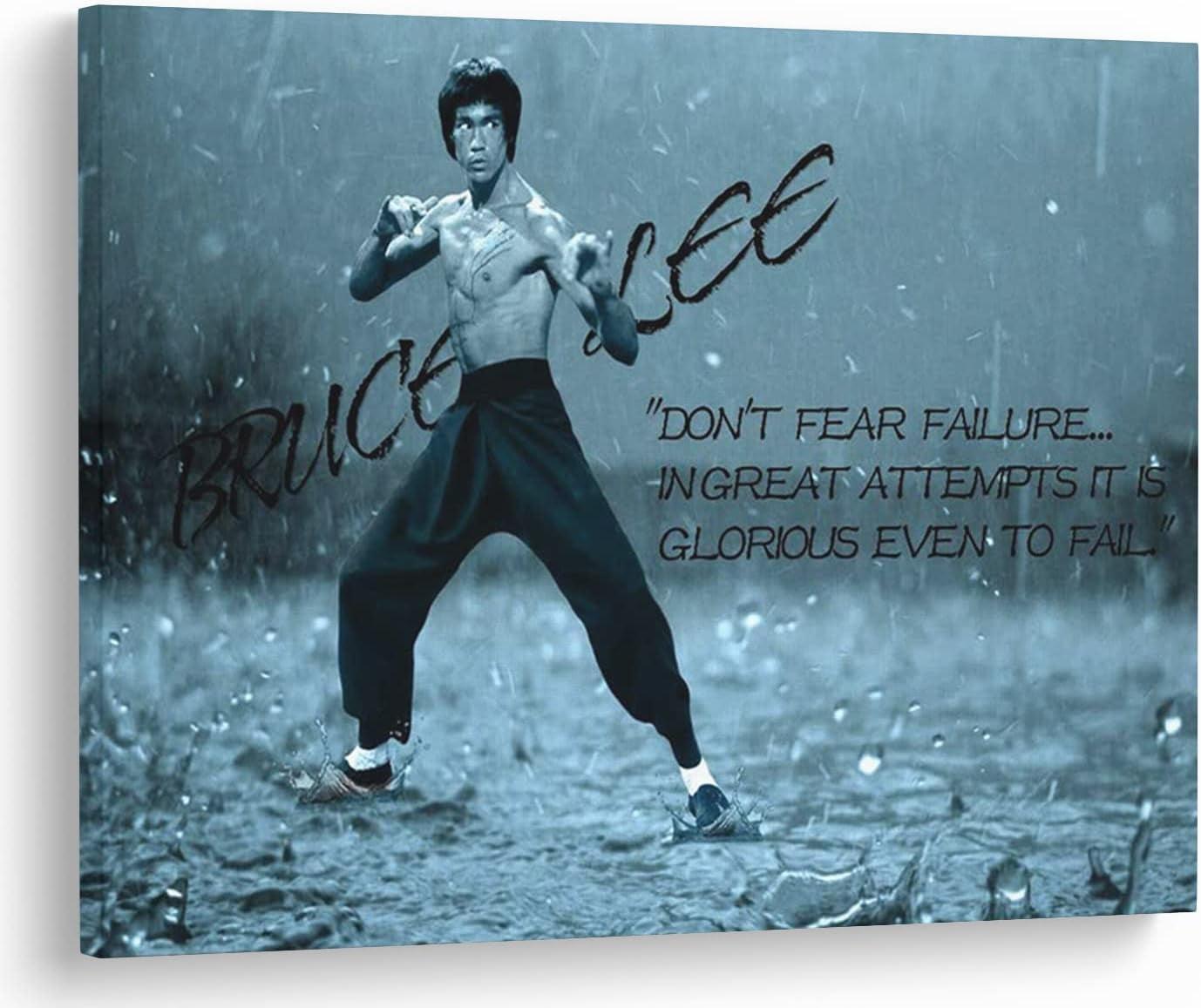 Aaroca Canvas Unframed for Bruce Lee Quotes Poster Prints Positive Wall ...