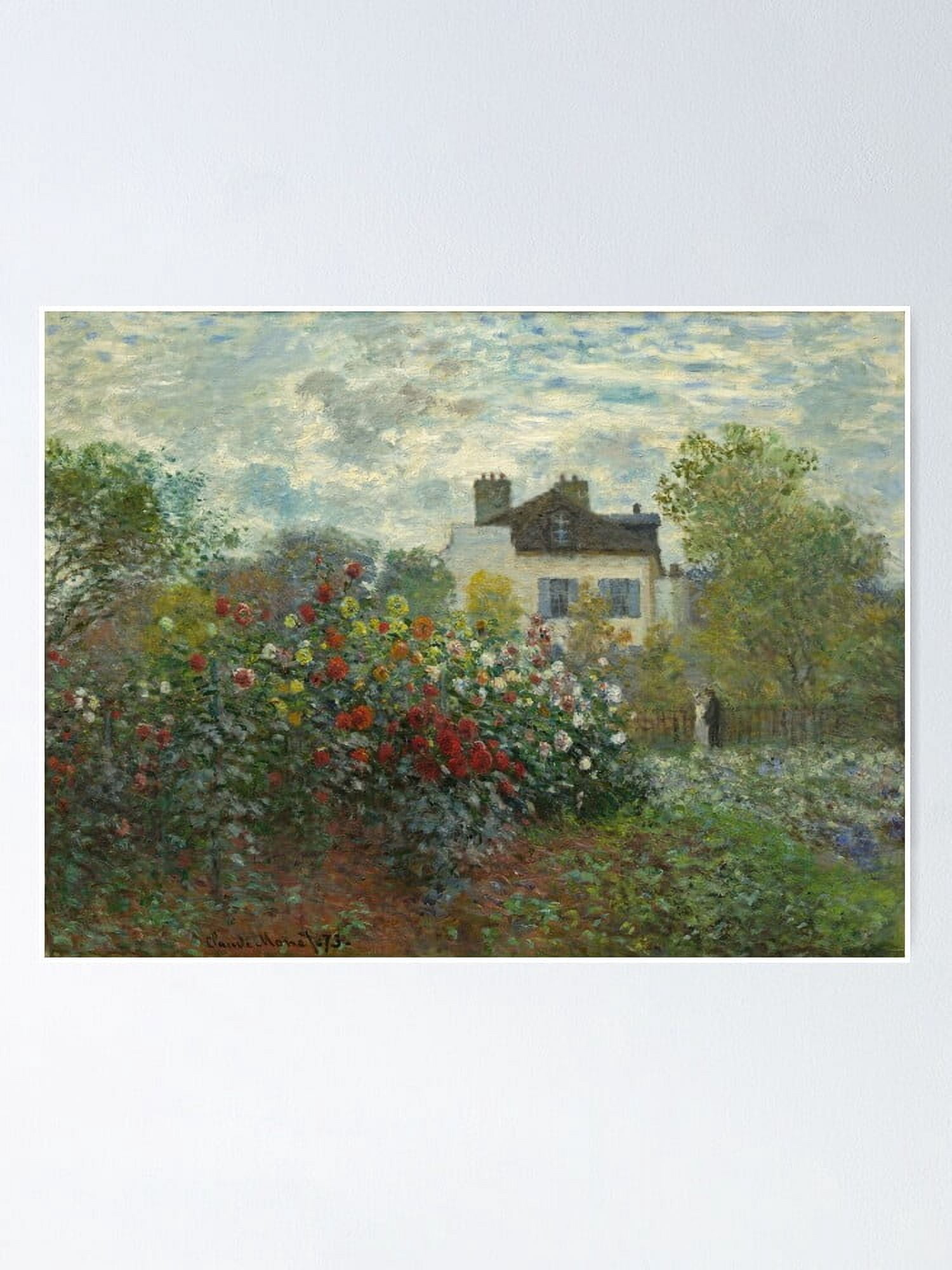 Aaroca Claude Monet A Corner of the Garden with Dahlias Unframed ...