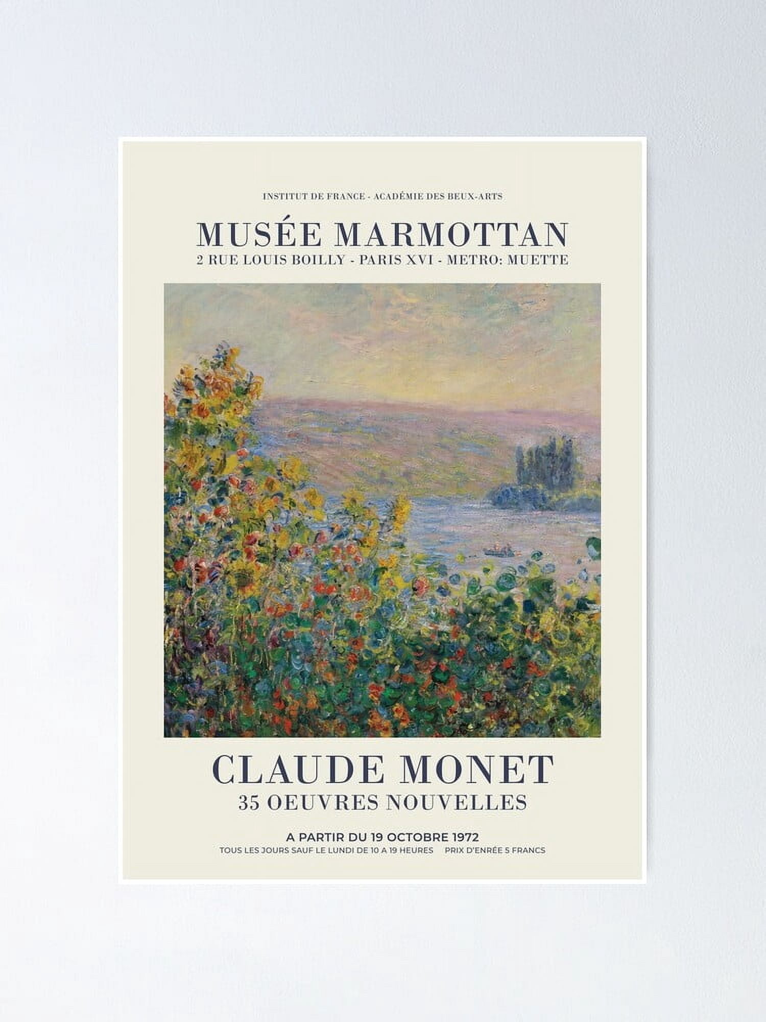 Aaroca Claude Monet - Flower Beds at Vétheuil Unframed Classic ...