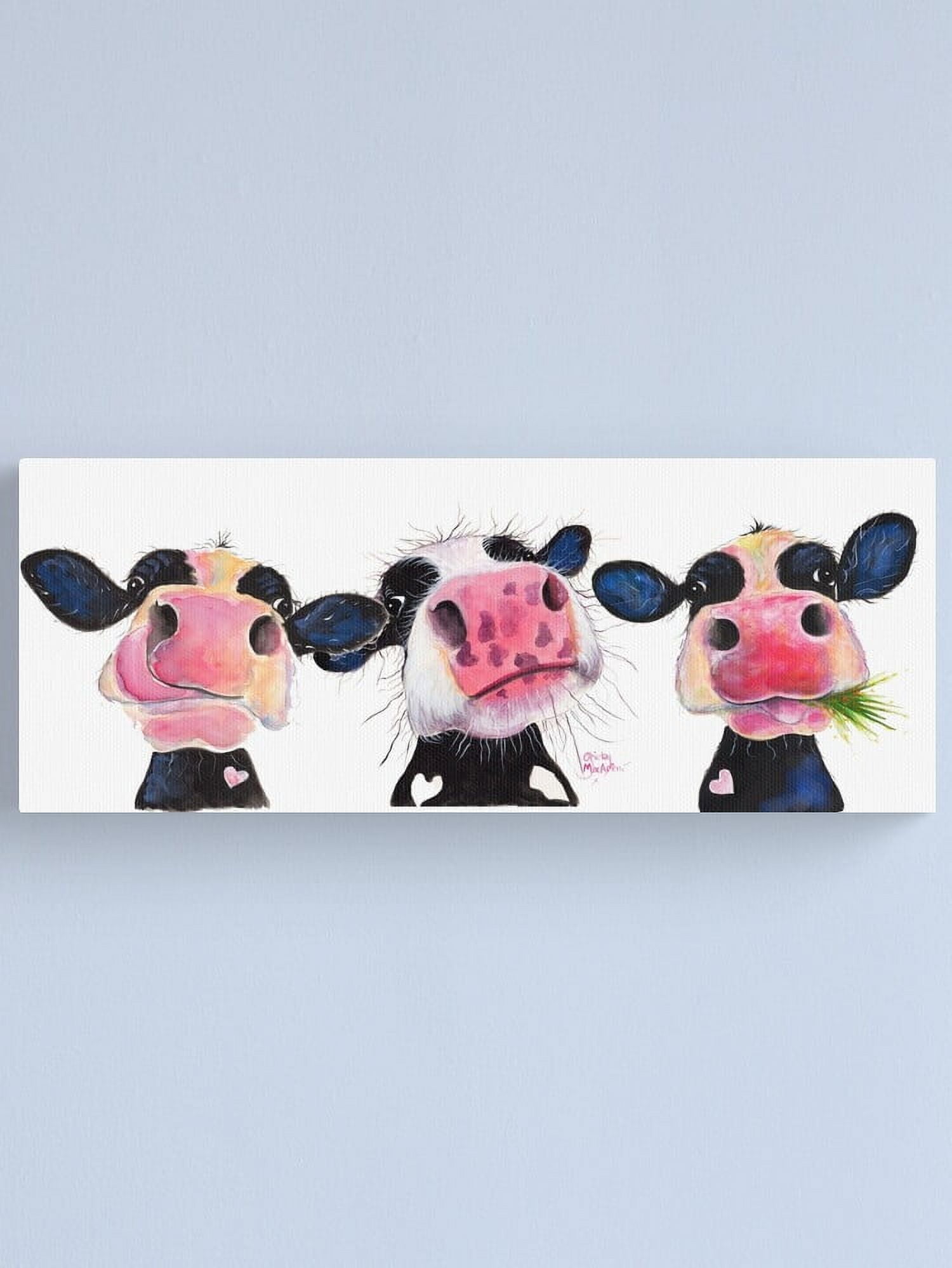 Aaroca CoW PRiNT ' THe NoSeY CoWS ' by Shirley MacArthur Canvas Print ...